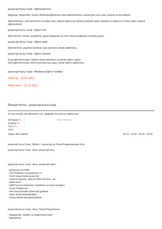 Javascript kursu-tuzla | PDF