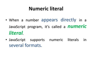 Javascript - Numbers | PPTX | Programming Languages | Computing