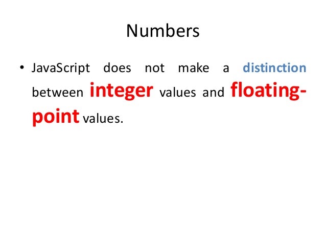 Javascript - Numbers