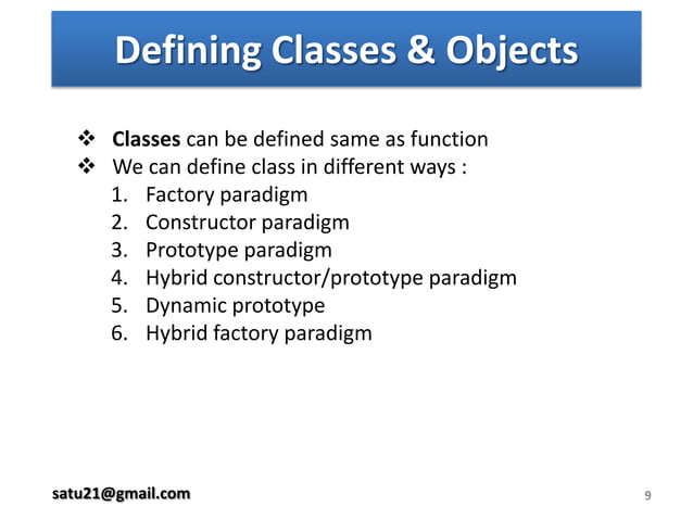 JavaScript – Object Basics By Satyen | PPTX