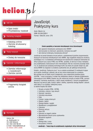JavaScript. Praktyczny kurs | PDF