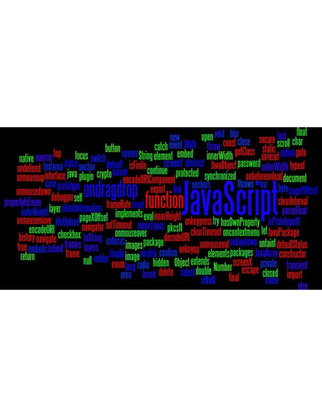Java script programming expressed in word clouds | PDF