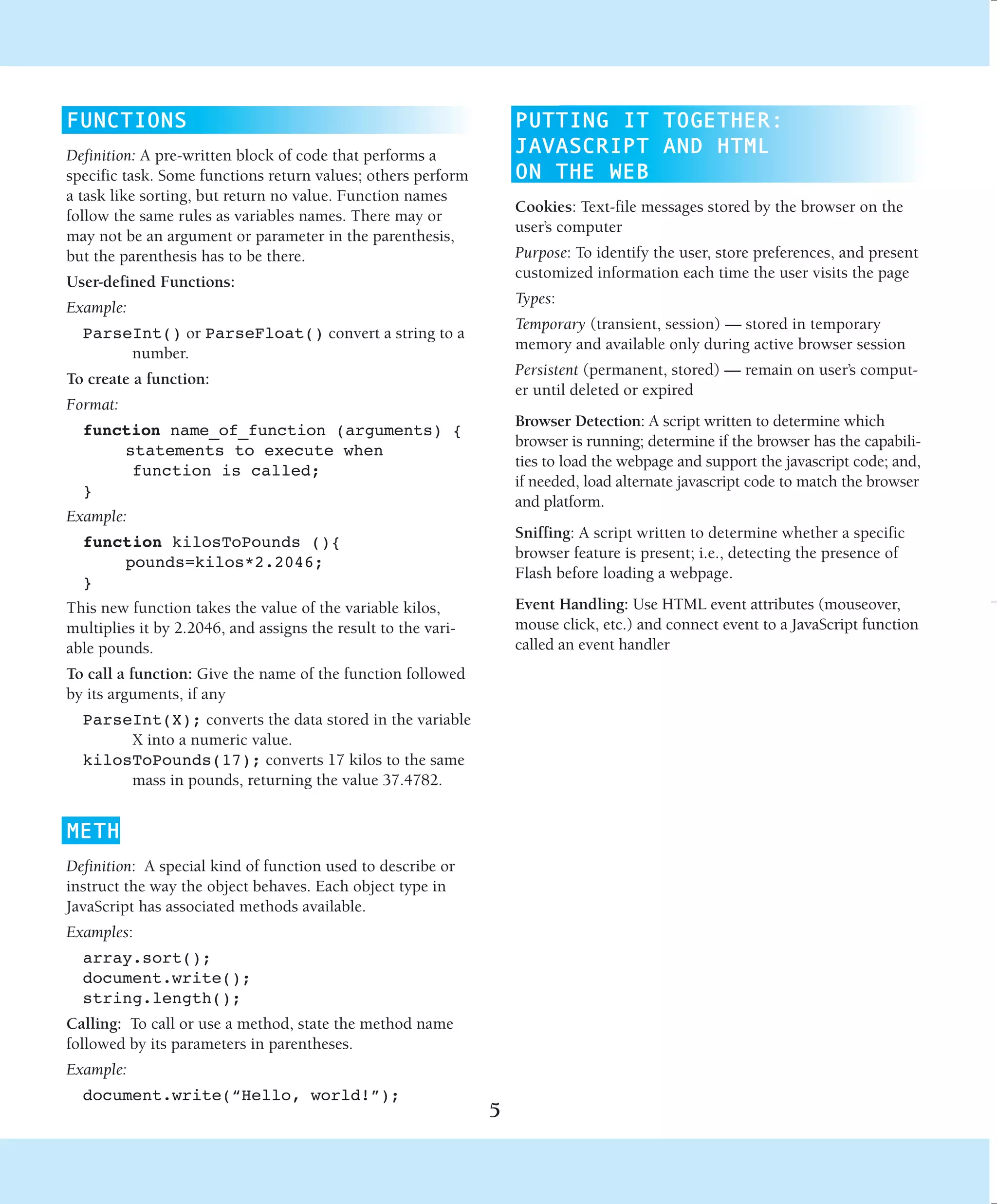 Javascript Refererence | PDF