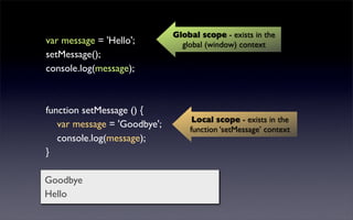 Javascript foundations: scope | PPT