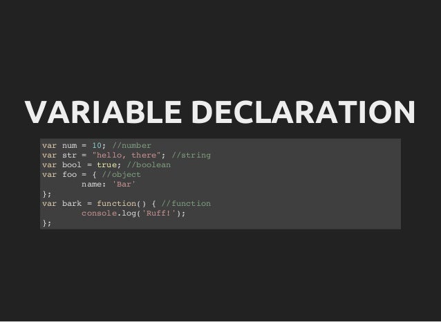 Javascript - The basics