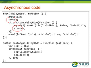 Javascript unit testing with QUnit and Sinon | PPT