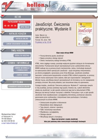 JavaScript. Ćwiczenia praktyczne. Wydanie II | PDF | Web Development ...