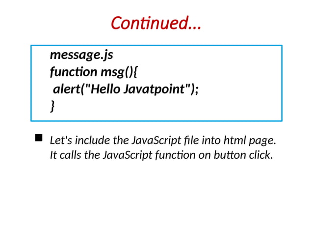 Introduction To Java Script Using Html And Css Ppt 2584