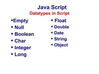 JavaScript - Part-1 | PPT
