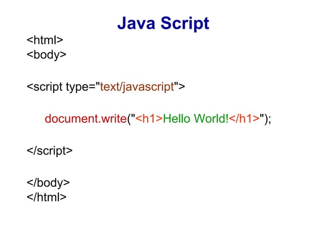 JavaScript - Part-1 | PPT