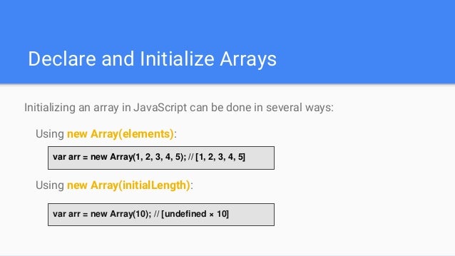 33 How To Initialize Array In Javascript - Javascript Overflow