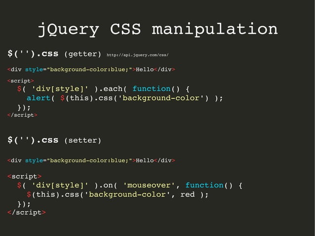 Javascript & jQuery: A pragmatic introduction | PPT