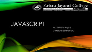 Introduction to Javascript and the applications | PPT
