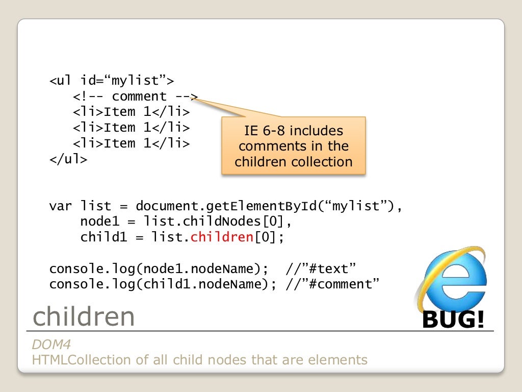 9 UL firstElementChild lastElementChild #text