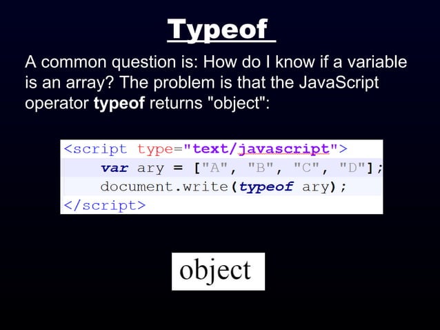 Javascript arrays | PPT