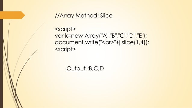 Java script arrays