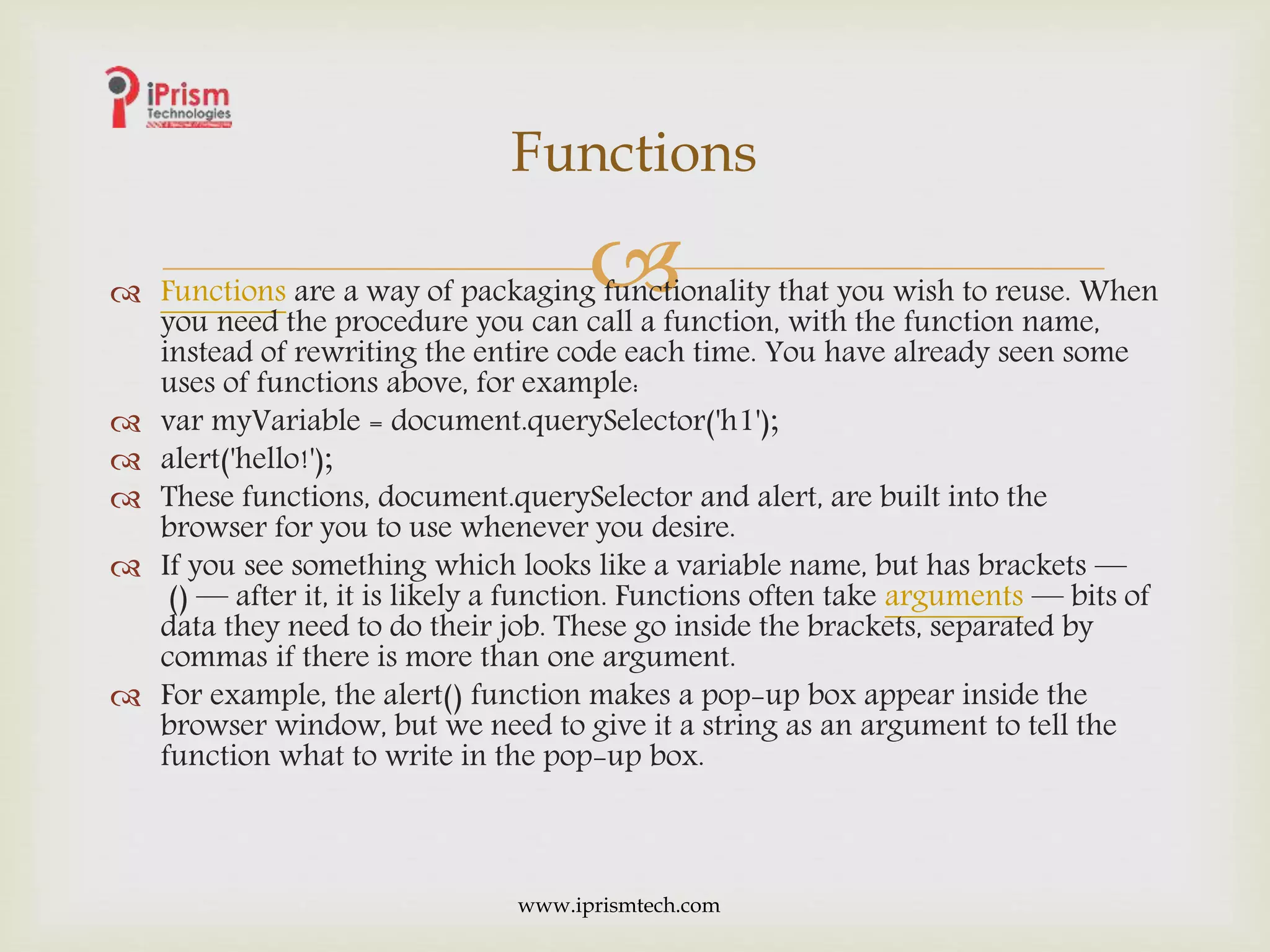 Java Script Basics Ppt