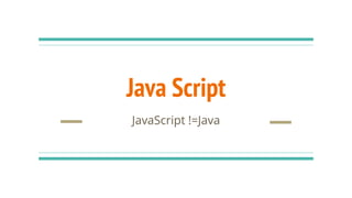 Javascript basics | PPT