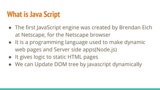 Javascript basics | PPT