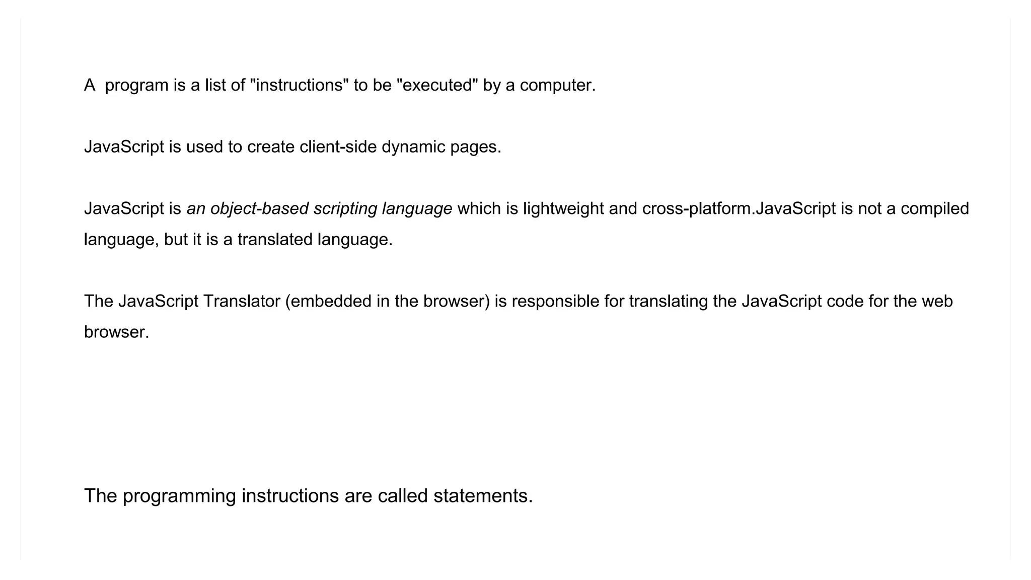 Javascript basics | PDF