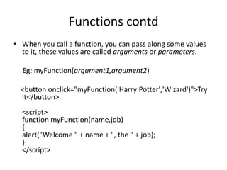 Javascript Basics by Bonny | PPTX | Web Development | Internet