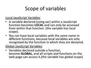 Javascript Basics by Bonny | PPTX | Web Development | Internet