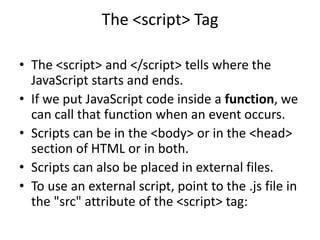 Javascript Basics by Bonny | PPTX | Web Development | Internet