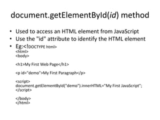 Javascript Basics by Bonny | PPTX | Web Development | Internet