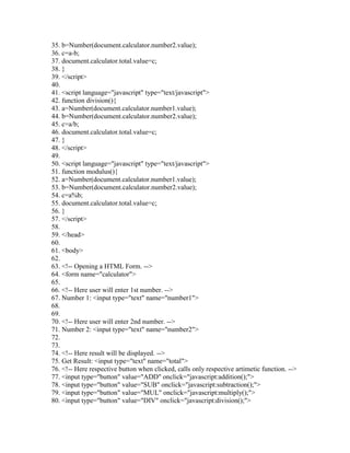 Java script calc by karan chanana | DOCX