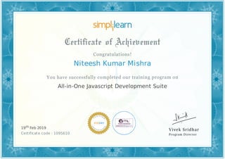 Javascript certificate | PPT