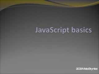 JavaScript Basics | PPT