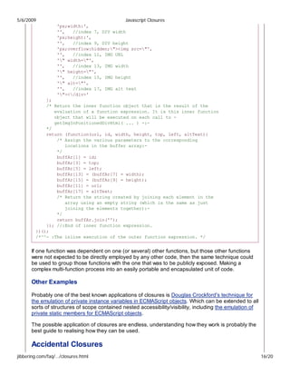 Javascript closures | PDF