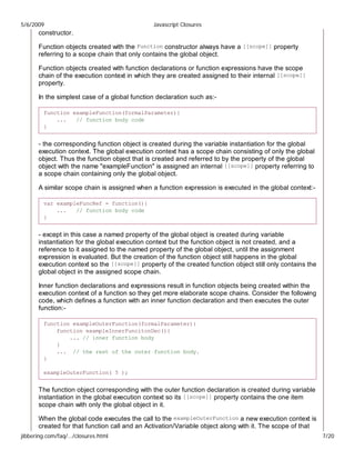 Javascript closures | PDF