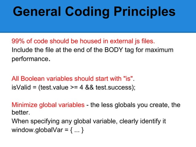 Roundarch Isobar Java Script Coding Standards Ppt 