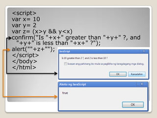 Javascript comparison and logical operators | PPTX | Web Development ...