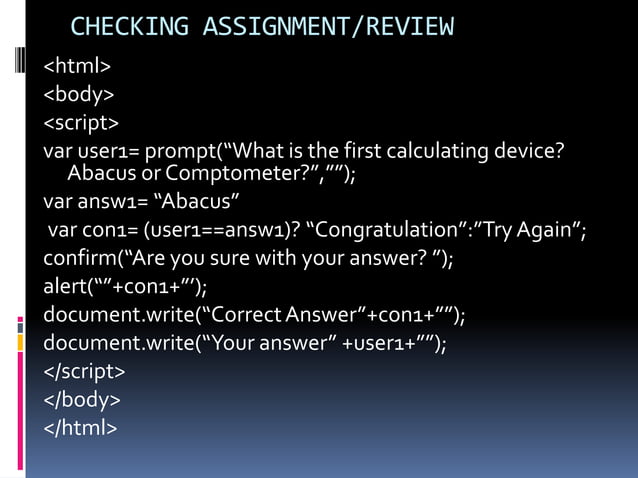 Javascript comparison and logical operators 2 | PPTX