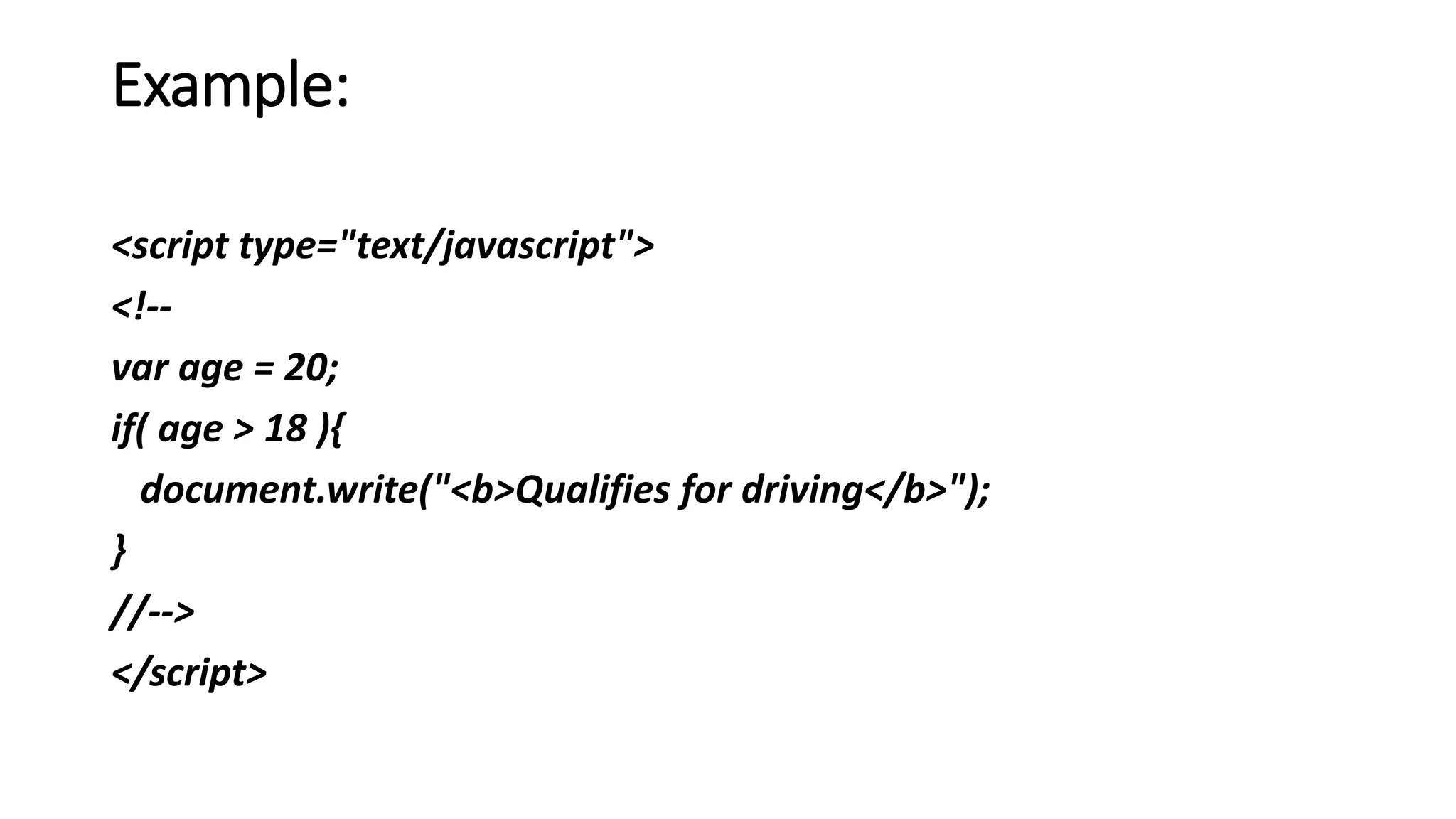 Javascript Conditional Statements Ppt