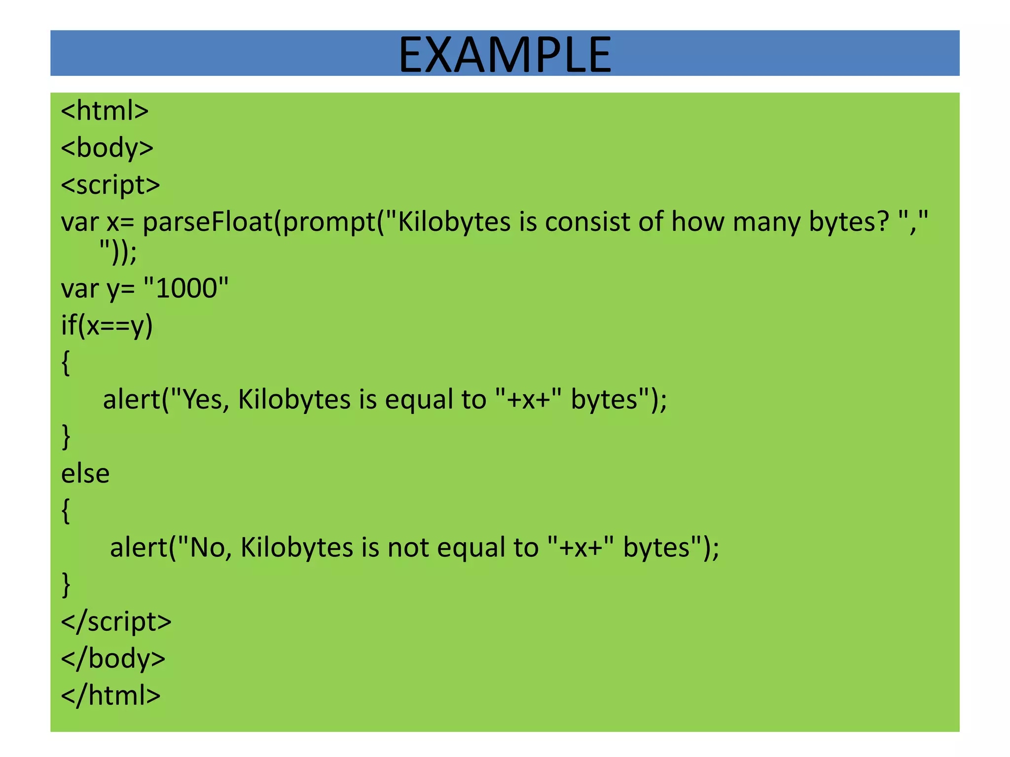 Javascript Conditional Statements 1 Ppt 8467