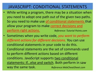 Javascript conditional statements 1 | PPTX