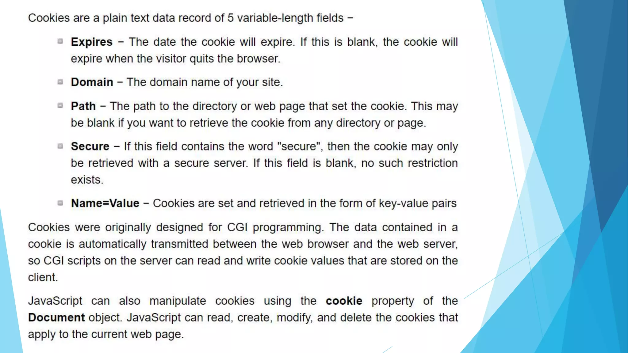 Java script cookies | PPTX
