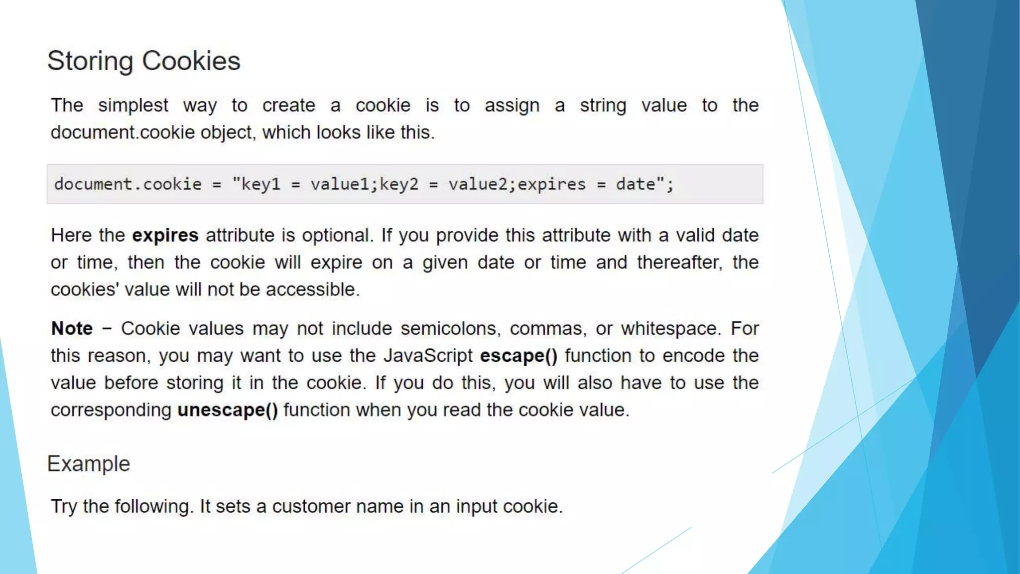 Java script cookies | PPTX