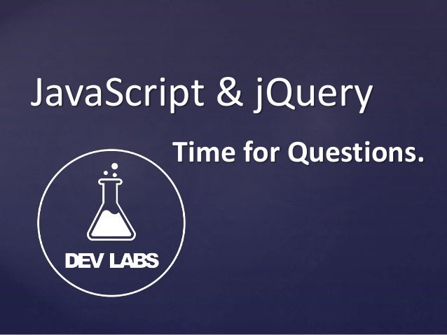 Javascript And Jquery Basics 