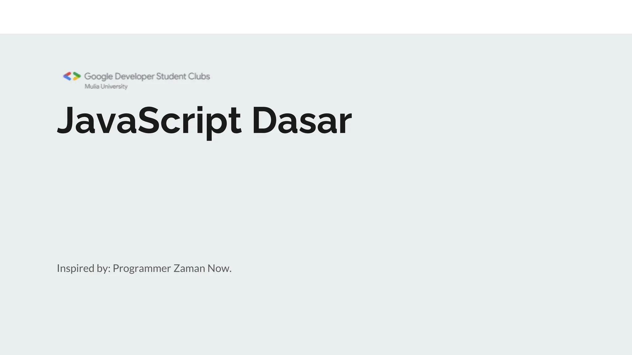 JavaScript Dasar | PPTX
