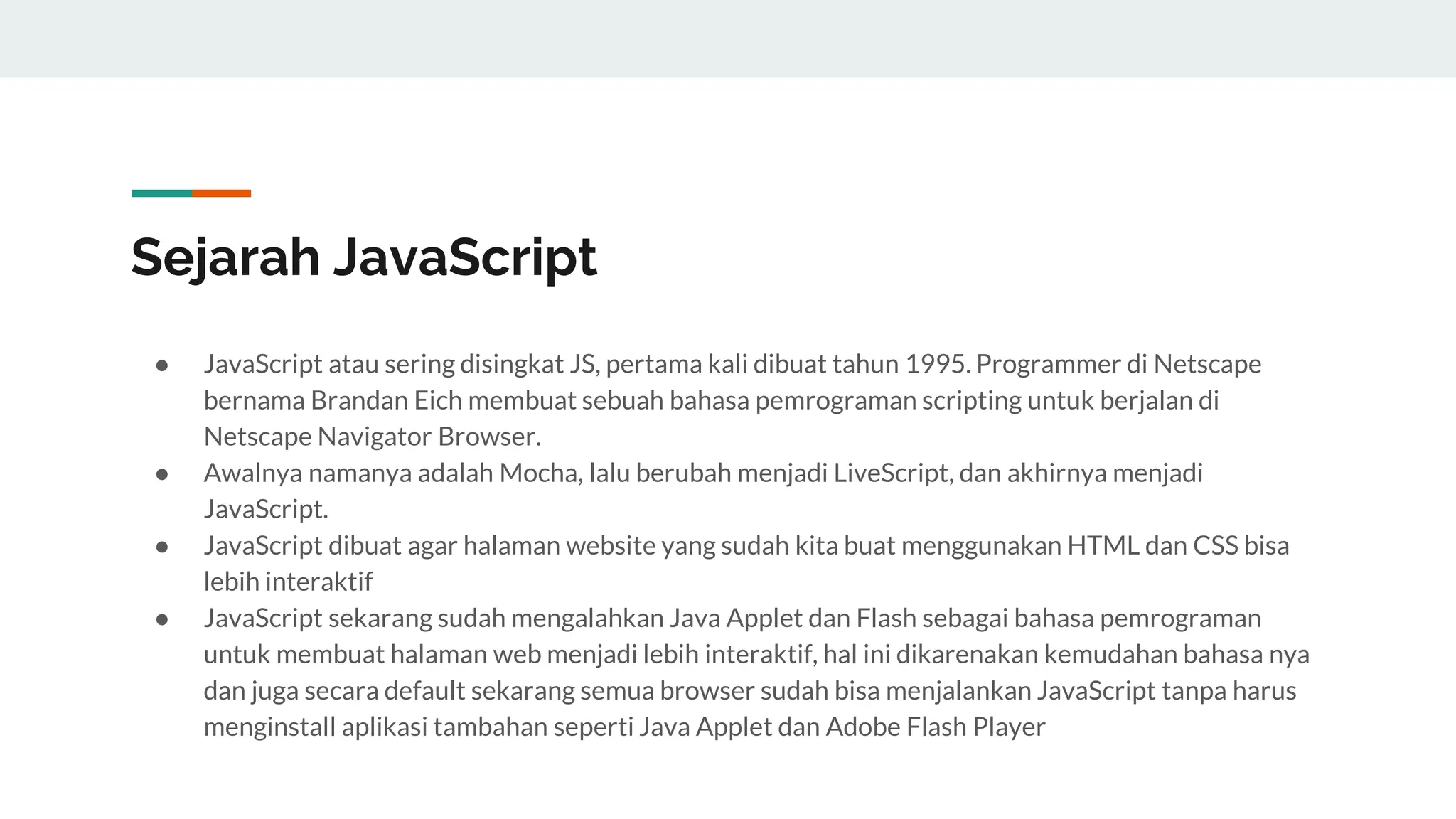 JavaScript Dasar | PPTX