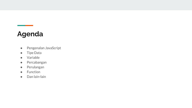 JavaScript Dasar | PPTX