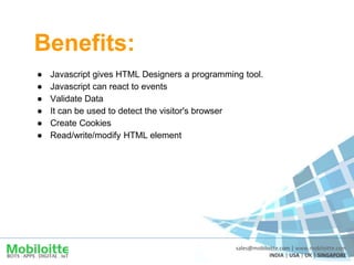 Java Script Development - Mobiloitte | PPT