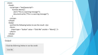 Java script dialog boxes | PPTX