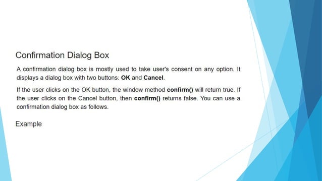 Java script dialog boxes | PPTX