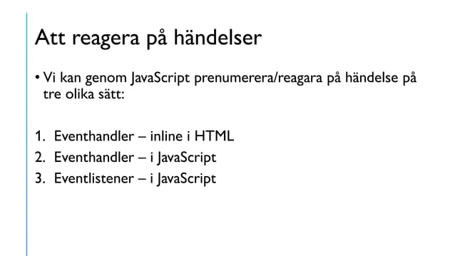 JavaScript & DOM | PPT | Free Download