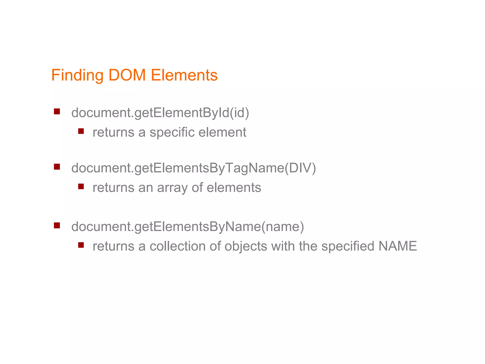Javascript And Dom Manipulation Ppt Web Design And Html Internet